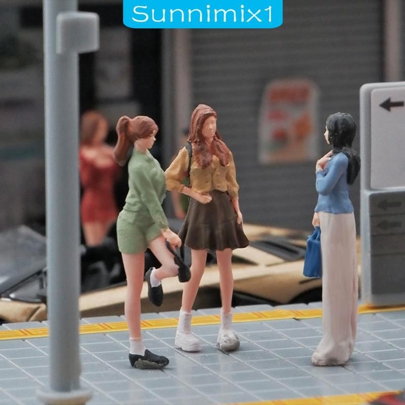 [Sunnimix1 ] 1 ชิ ้ น 64 Scale Miniature Girl Figure Diorama Women ...