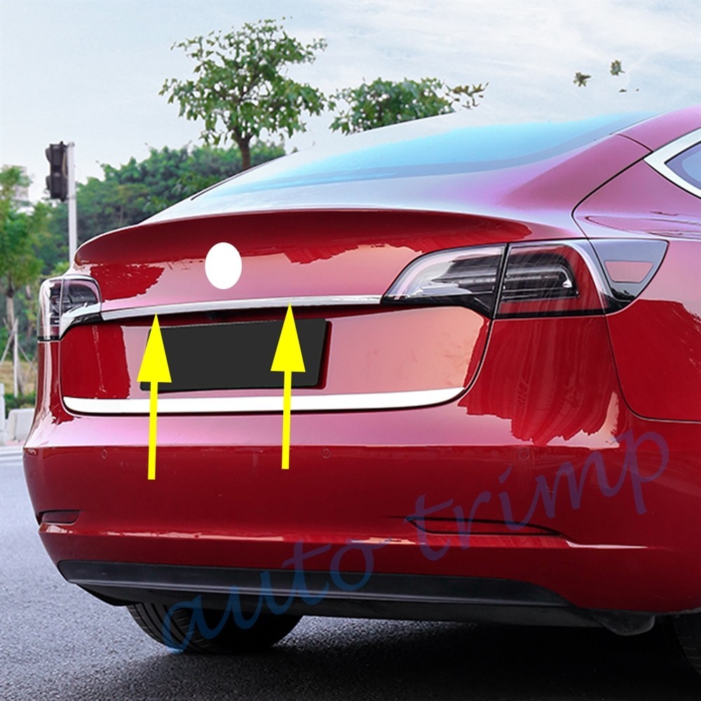 สแตนเลส Tailgate Trunk Gate ฝาปิดสติกเกอร ์ Protector ฝาครอบ Trim ...