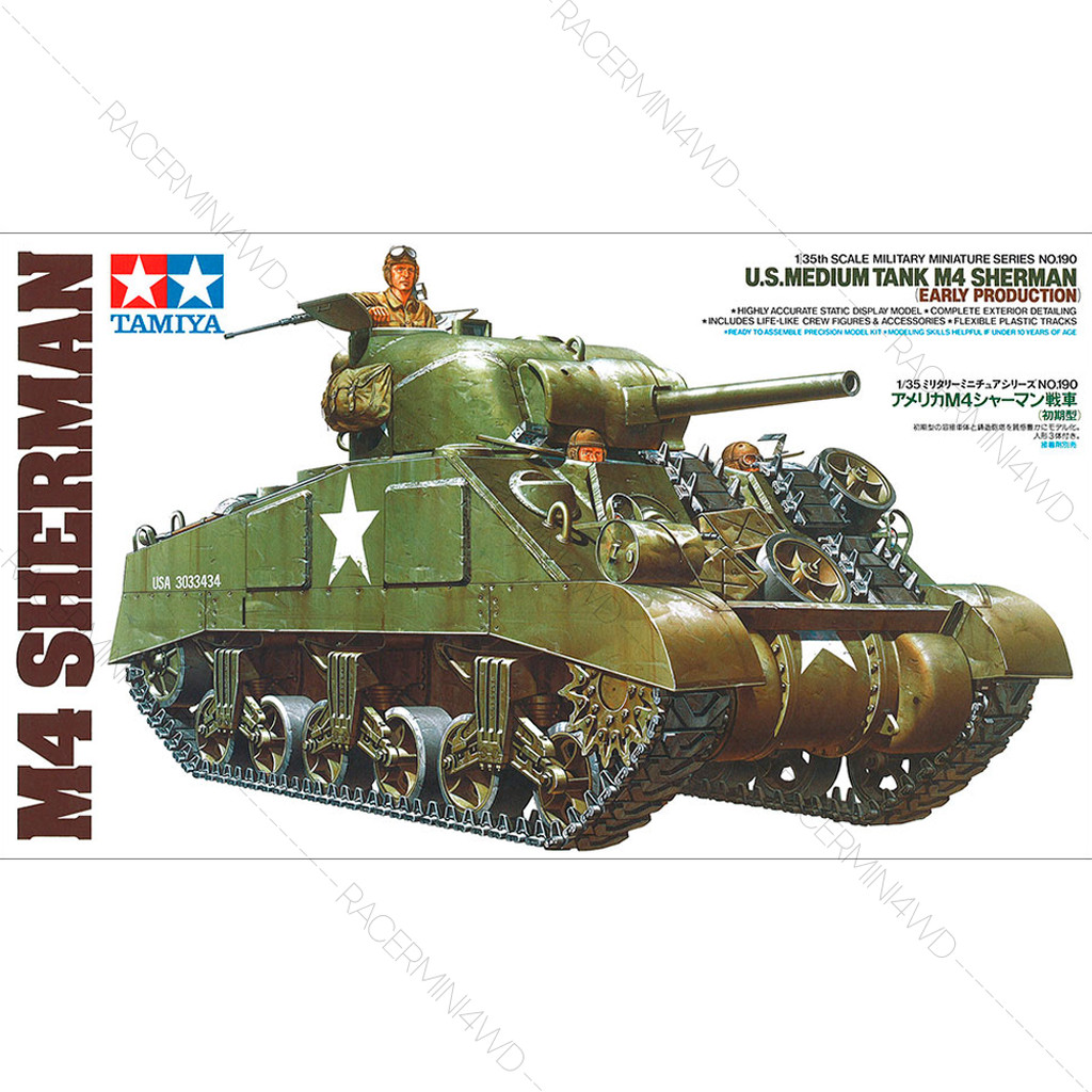 TAMIYA 35190 1/35 U.S. Medium Tank M4 Sherman (Early Production) ชุด ...