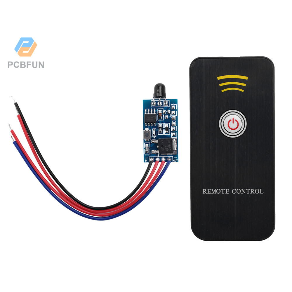 Pcbfun DC2.5V-5V/DC5V-24V One Click สวิทช์อินฟราเรดรีโมทคอนโทรลรับโมดูล ...