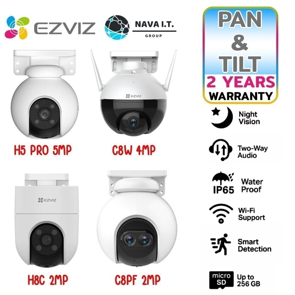 ⚡️ส่งด่วน1ชั่วโมง⚡️ EZVIZ C8C C8PF H8C 2MP 4MP 5MP กล้อง OUTDOOR หมุน ...