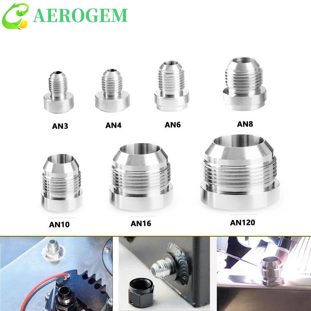 Aerogem อะแดปเตอร์เชื่อมชายตรง, AN4-AN20 ด้ายภายนอกเงินชายอลูมิเนียม ...