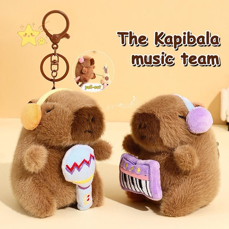 [JBTH] น่ารัก Band Capybara ตุ๊กตาของเล่นพวงกุญแจการ์ตูน Capybara ...