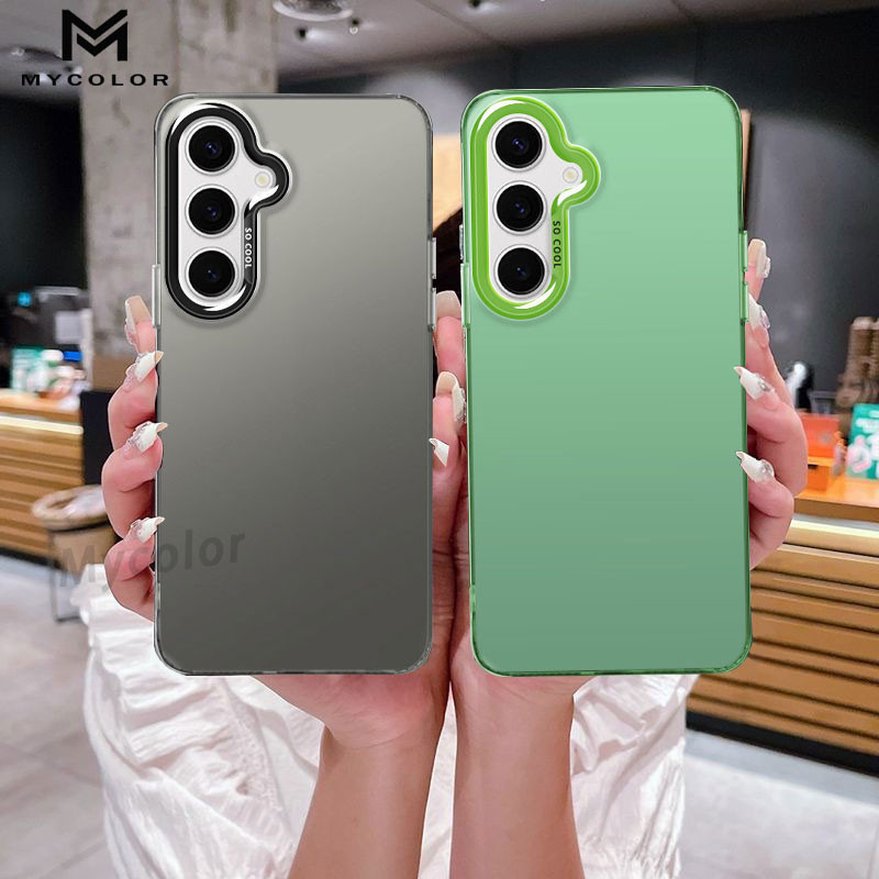 สีทึบ Frosted Electroplate กรณีสําหรับ Samsung ss Galaxy A16 A06 A56 A36 A26 5G 4G 2025 | Shopee ...