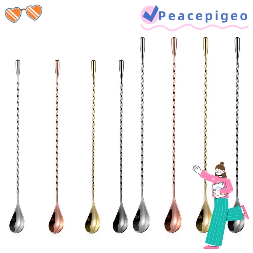 Peacepigeo ช้อนช้อนชาอุปกรณ์บาร์ผสมเครื่องมือบาร์เทนเดอร์สแตนเลส | Shopee Thailand