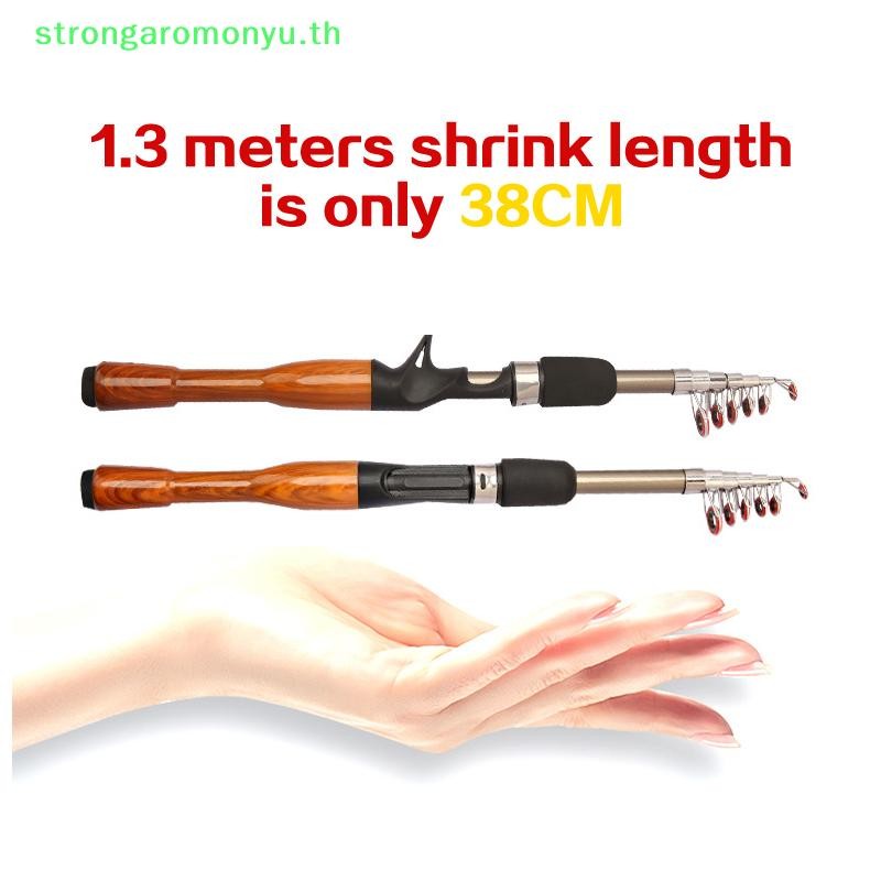 Strongaromonyu คันเบ็ดแบบยืดไสลด์ Cork Handle Spinning Casting Fishing ...