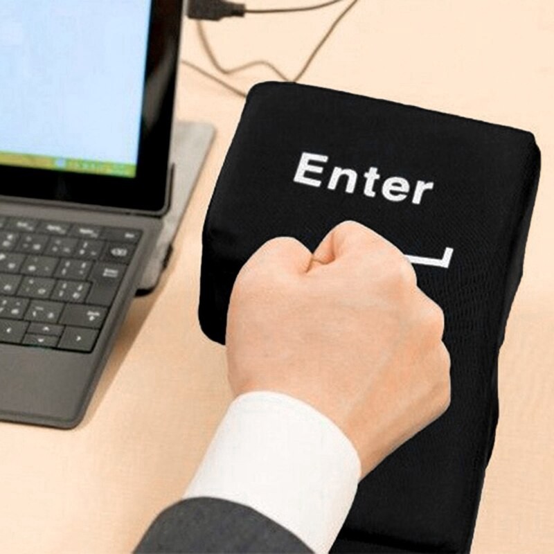 Decompression USB Big Enter Key กลับปุ่มหมอนบรรเทาความเครียดสําหรับ Home Office Vent ของเล่น ...