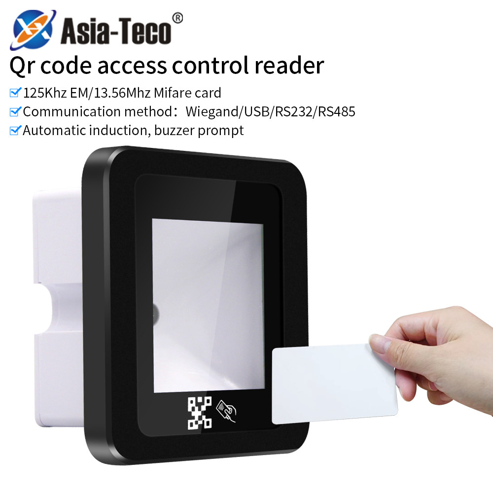 Asia Teco QR Code RFID Reader 125khz/13.56mhz เครื่องอ่านการ์ดควบคุมการ ...