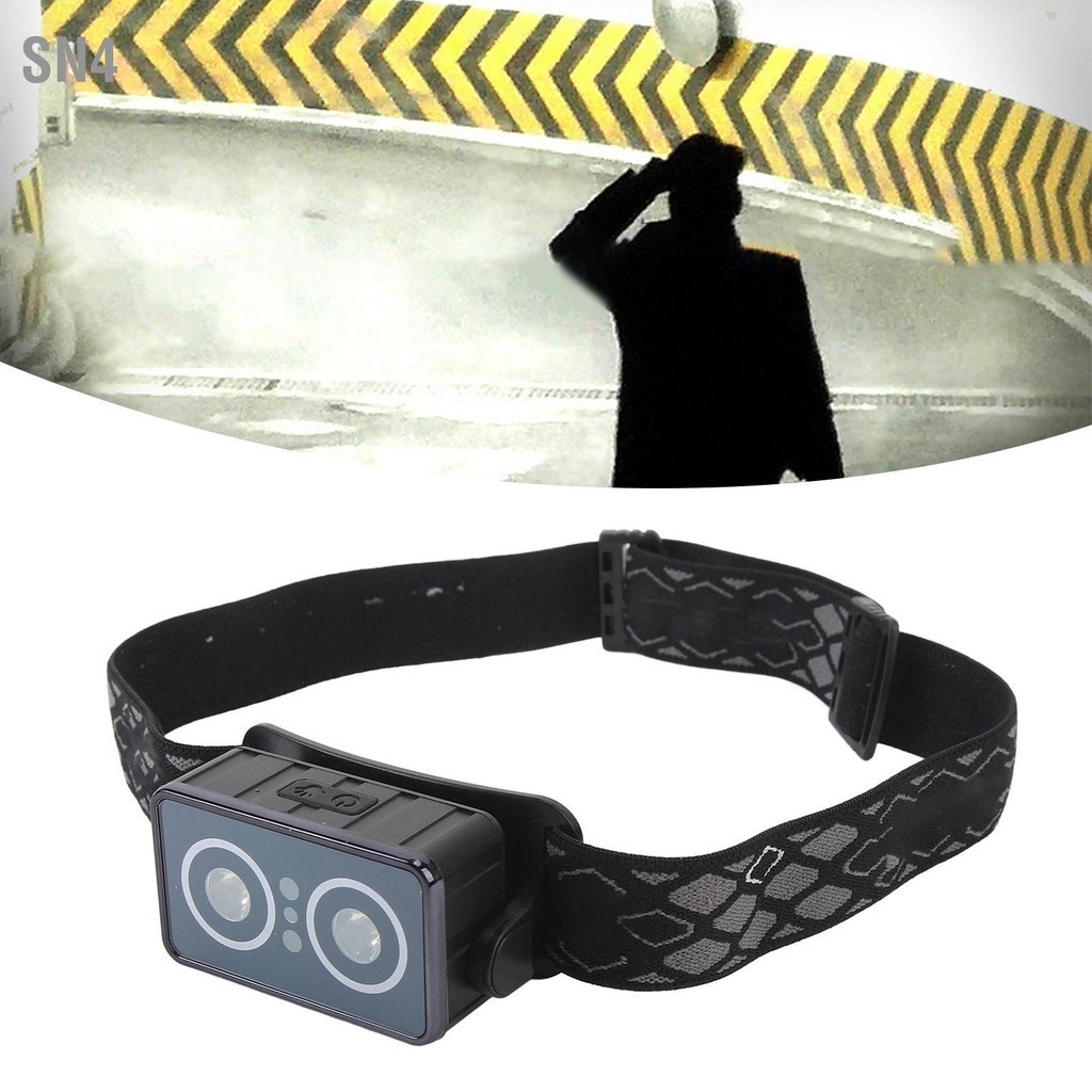 SN4 LED ไฟหน้าไฟฉายปรับมุมแบบชาร์จไฟได้น้ำหนักเบาโคมไฟหัวพร้อม Motion Sensor สำหรับการเดินป่า ...
