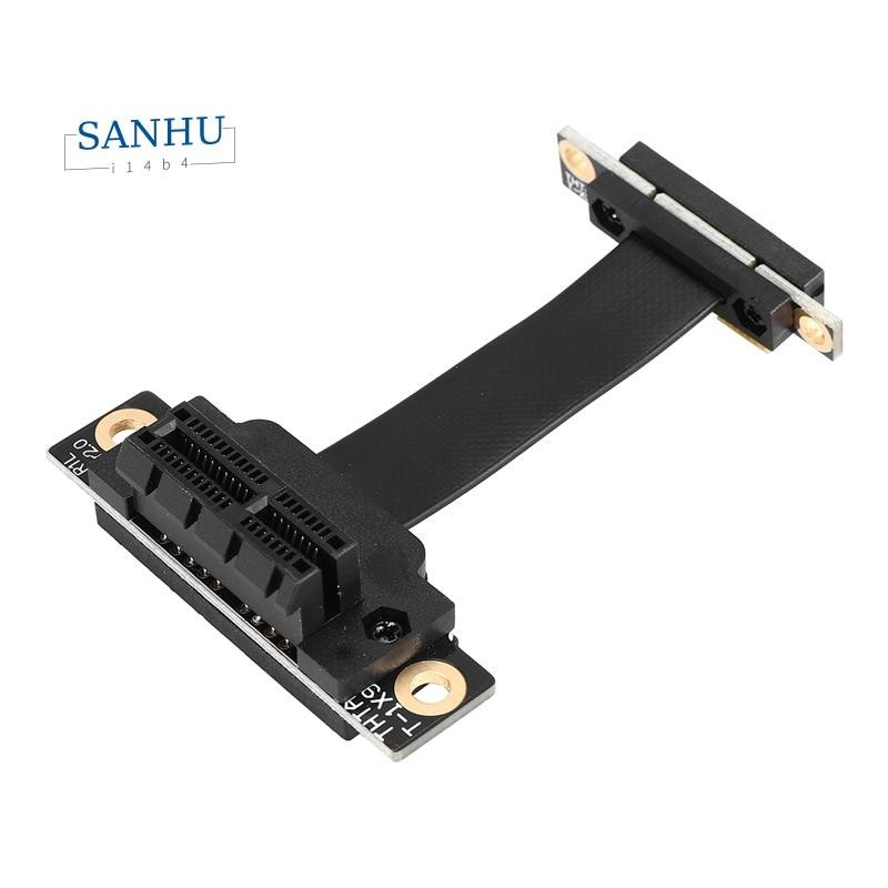 【sanhui14b4 】PCIe X1 Riser Cable Dual 90 องศามุมขวา PCIe 3.0 X1 ถึง X1 ...