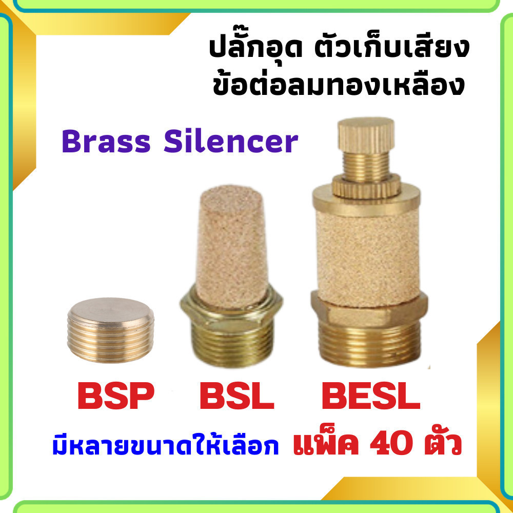 ปลั๊กอุด ตัวเก็บเสียงทองเหลือง แพ็ค 40 ตัว ลดเสียง ตัวเก็บเสียงหัวยาว ...