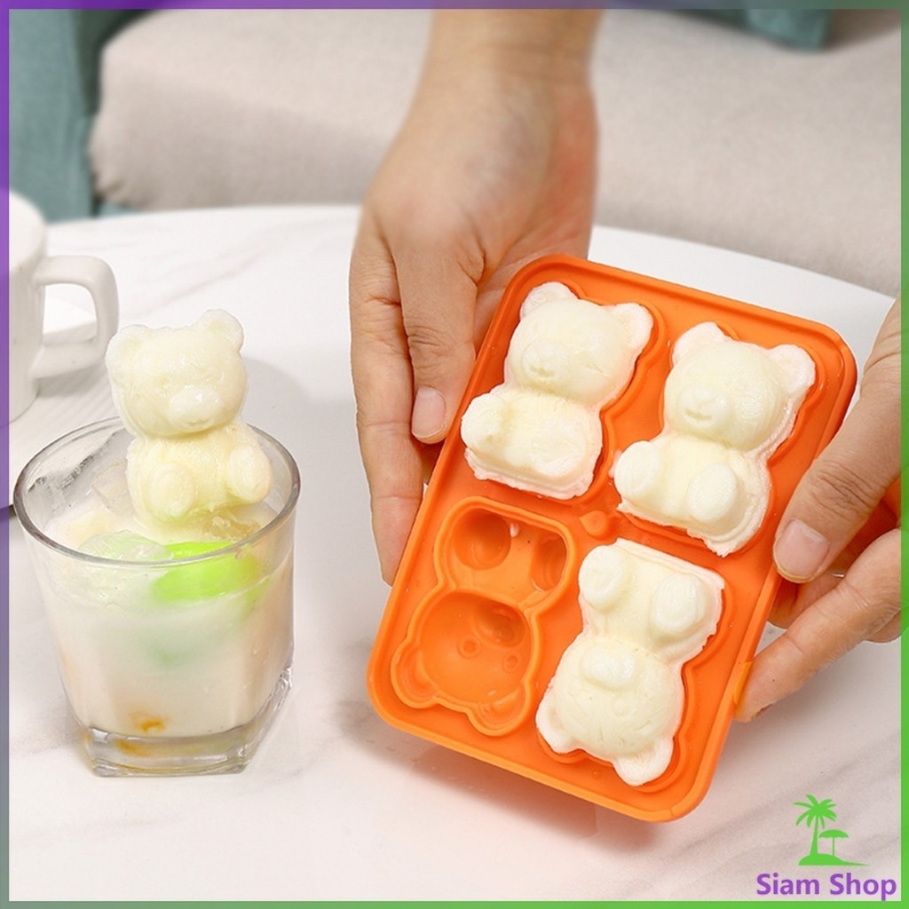 Siam แม่พิมพ์ทำน้ำแข็งรูปหมี ซิลิโคนทำน้ำแข็งรูปหมี ice cube mold ...