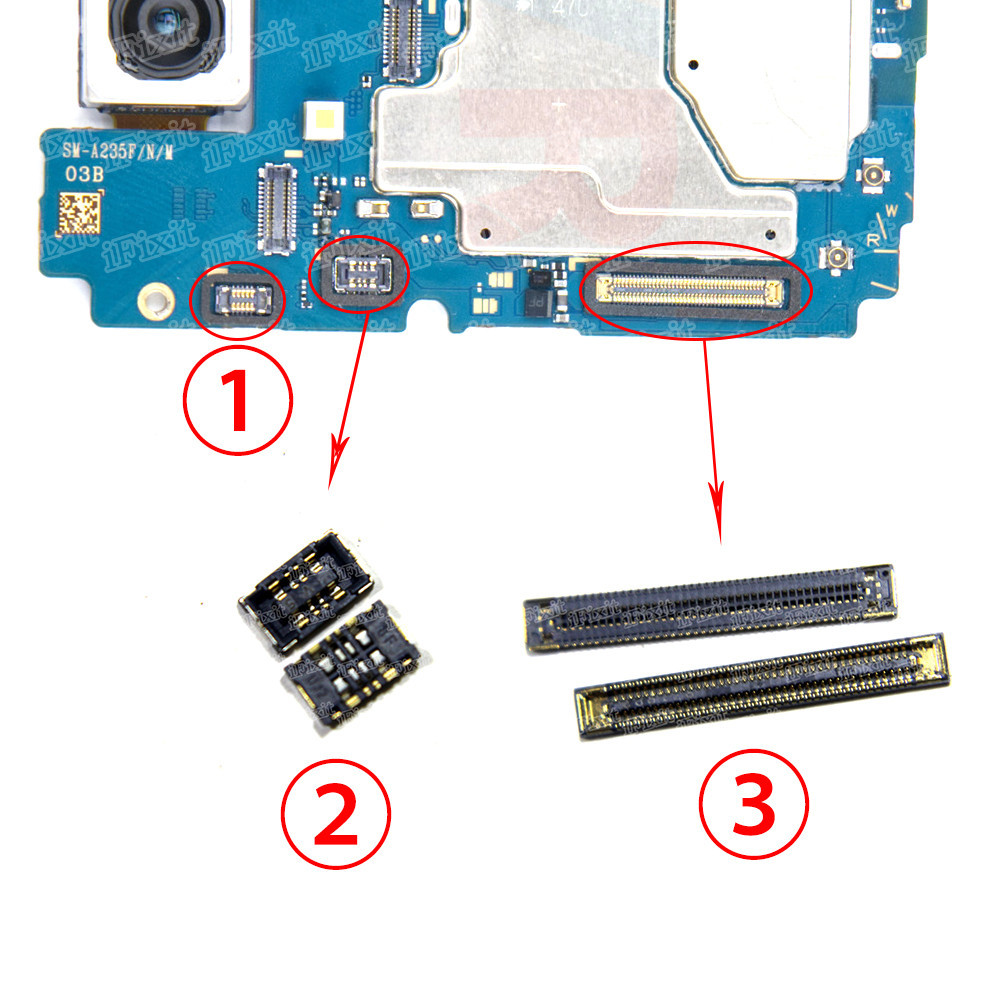 เปลี่ยนอะไหล่ซ่อมสําหรับ Samsung A23 A235 A235F LCD FPC ปลั๊ก PCB ...
