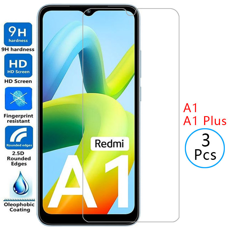 กระจกนิรภัยป้องกันสําหรับ xiaomi redmi a1 plus ป้องกันหน้าจอบน redmia1 ...