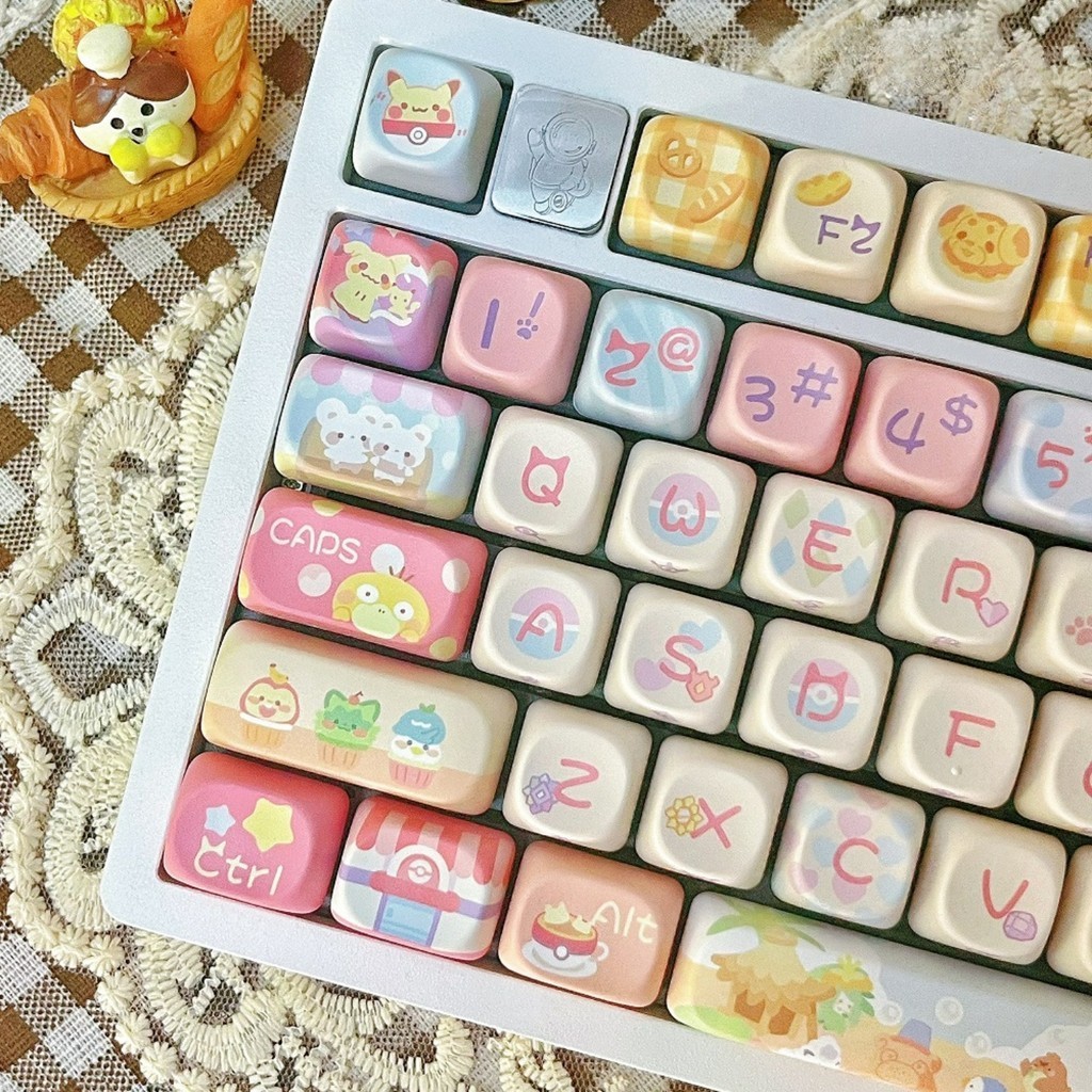 Pokemon Keycap MOA/MAO โปรไฟล์ PBT ห้าด้าน Dye Sublimation Alice ...
