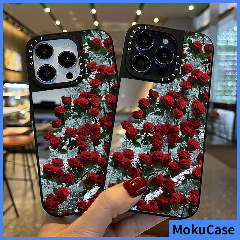 เคสไอโฟน16 15 14 13 12 11 Pro Max Case กันกระแทก glacier red rose Compatible เคส iPhone 16PM ...