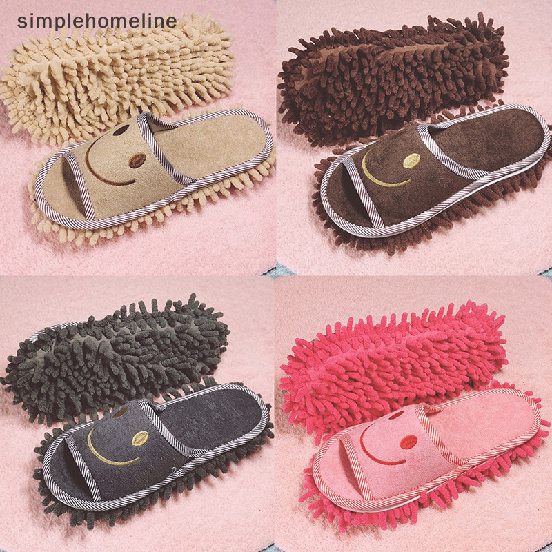 [simplehomeline] Smile Face Mopping รองเท้าแตะทําความสะอาดพื้น Dusg ...
