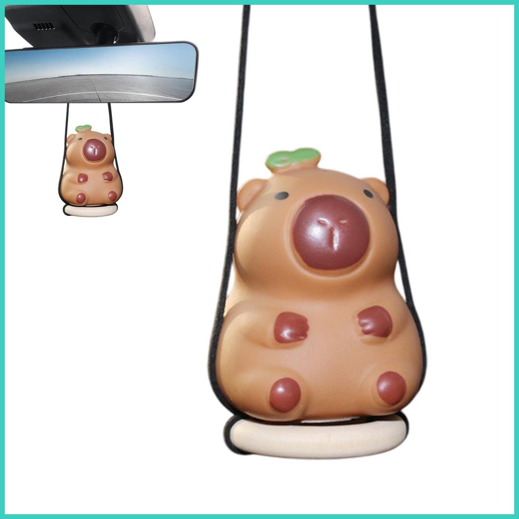 Capybara กระจกมองหลังน่ารักการ์ตูน Capybara กระจกมองหลังรถยนต์ Hangable ...