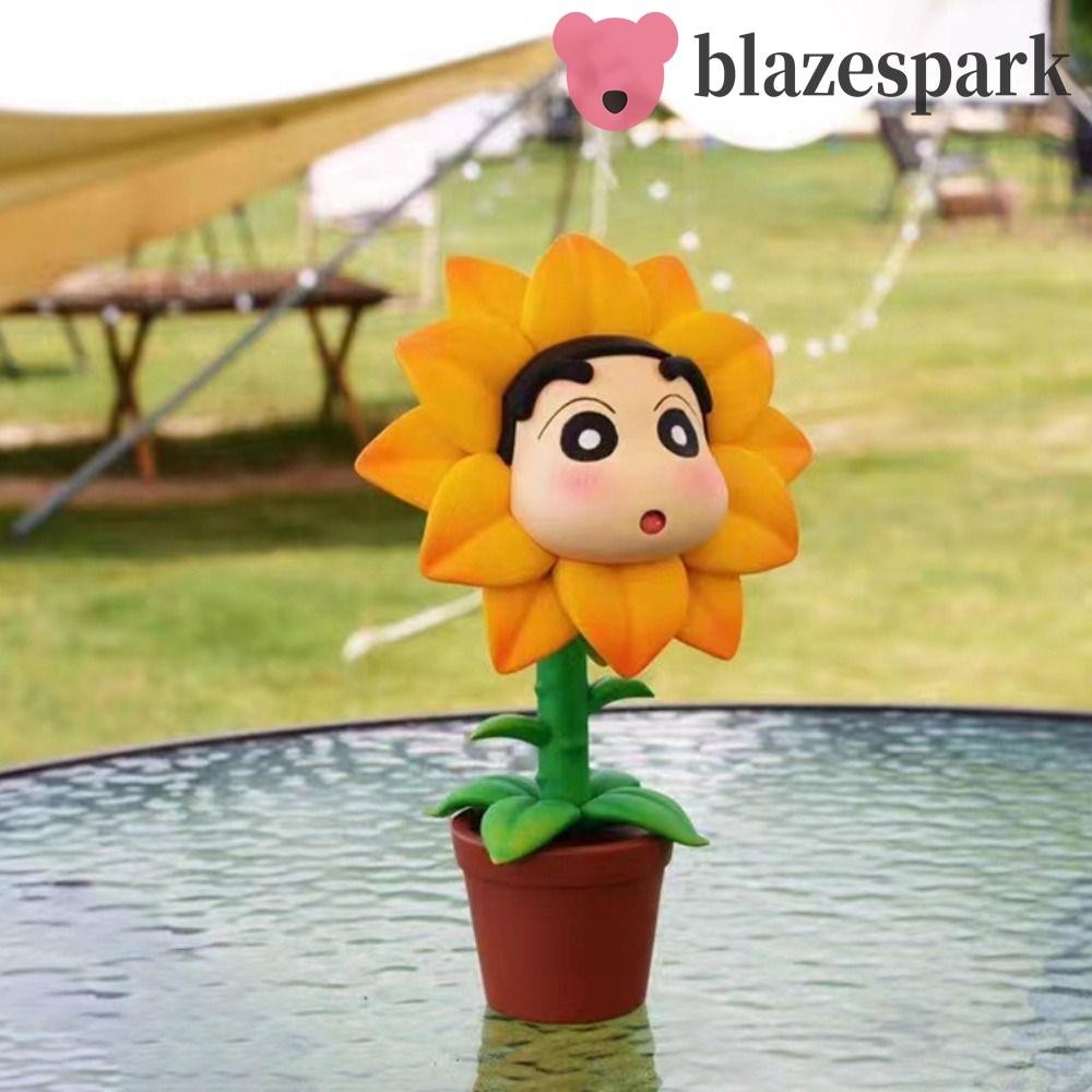 Blazespark ร้านดอกไม้ Shinnosuke อะนิเมะรูป, รุ่น Q PVC Crayon Shin-chan รุ่นดอกทานตะวัน,รูปปั้น ...