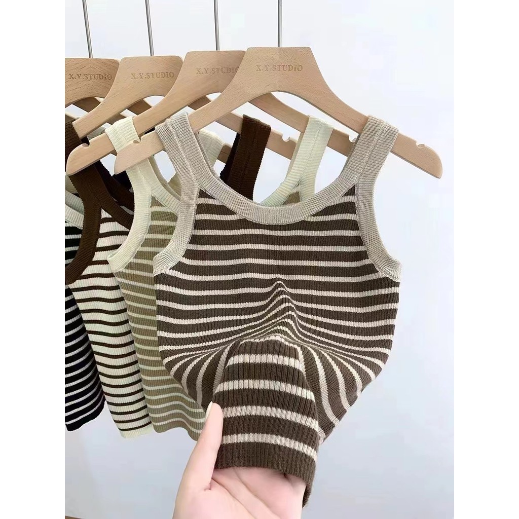 Xiao Simple U-คอ Contrast สีลาย Slim-Fit เสื ้ อกั ๊ ก Happy Mink ขนแกะ ...