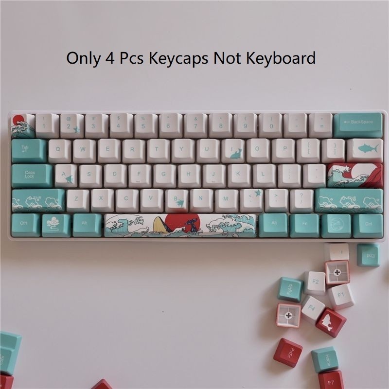 Sea Coral Keycap PBT Five Sides Dye-Subbed Spacebar 6.25U OEM Profile ...