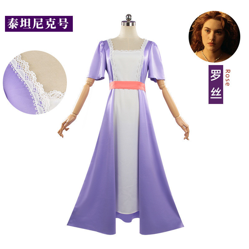 Titanic COS ชุดเดรส Rose ตัวละครเดียวกัน Ruth Bridgeton ชุดราตรี Regent ...