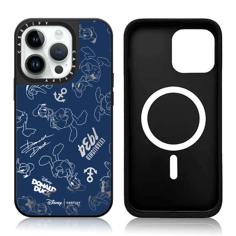 Casetify X Disney Donald Duck Medley รูปแบบแม ่ เหล ็ กดูด Matte Black ...