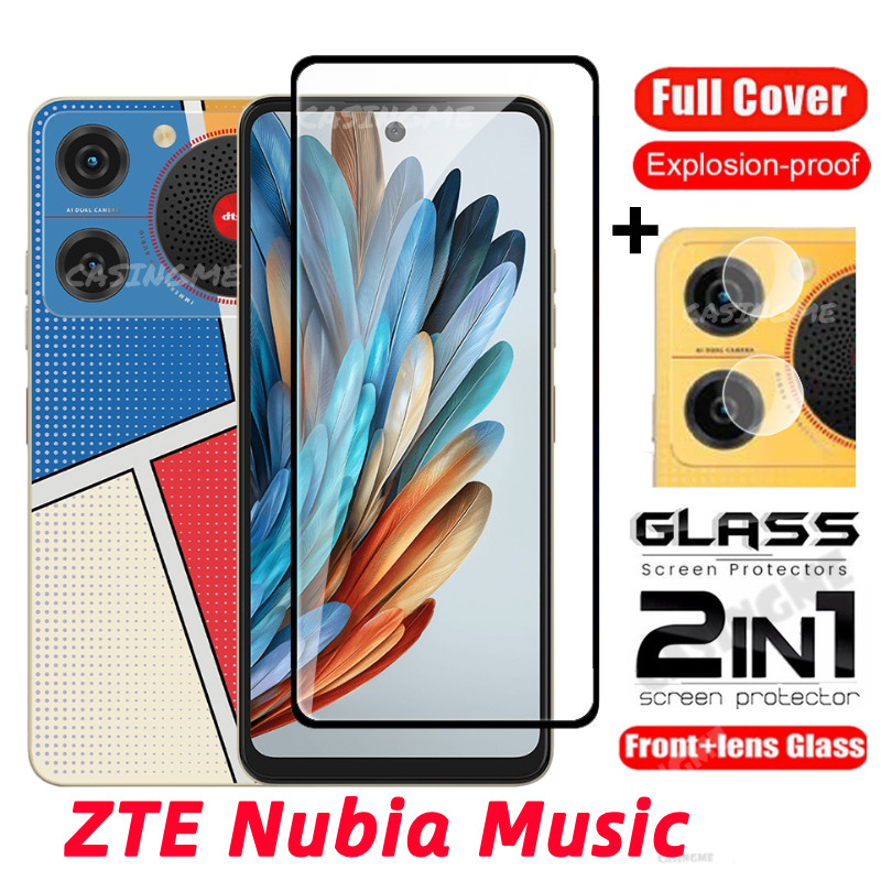Zte Nubia Music 2024 2in1 ป้องกันหน้าจอฟิล์มโปร่งใสโทรศัพท์ป้องกันหน้า ...
