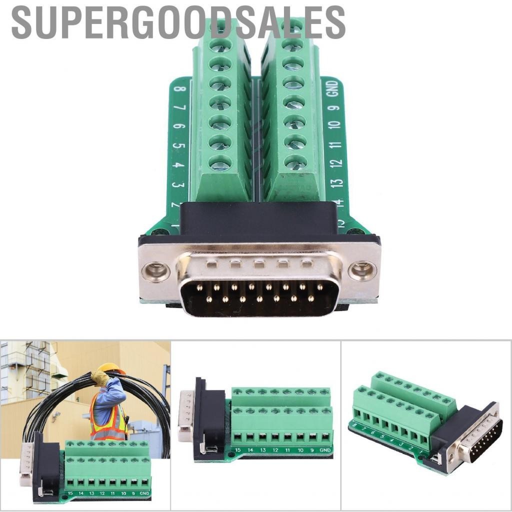 Supergoodsales 12-22AWG Terminal Block DB15 ถึง 5.0MM ผลิตทางอุตสาหกรรม ...