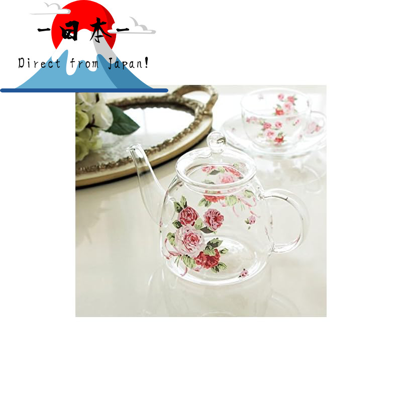 [Direct from Japan] Heat-resistant glass teapot Rose Venus, made in ...