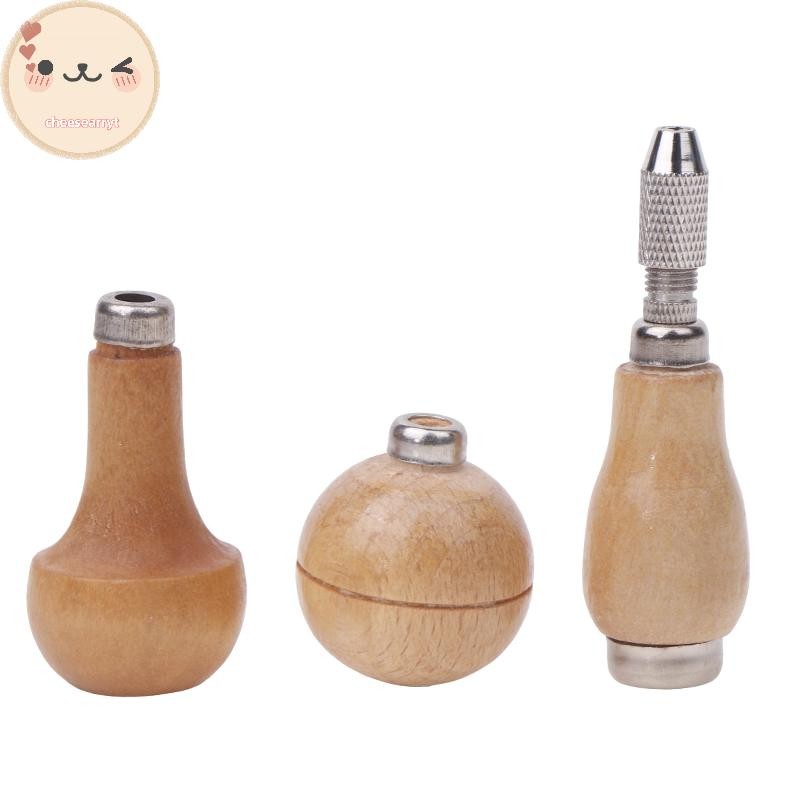 Chee เห็ด Push เจาะ Bit Handle เครื่องประดับ Craft Graver Pin Vise ไม้ ...
