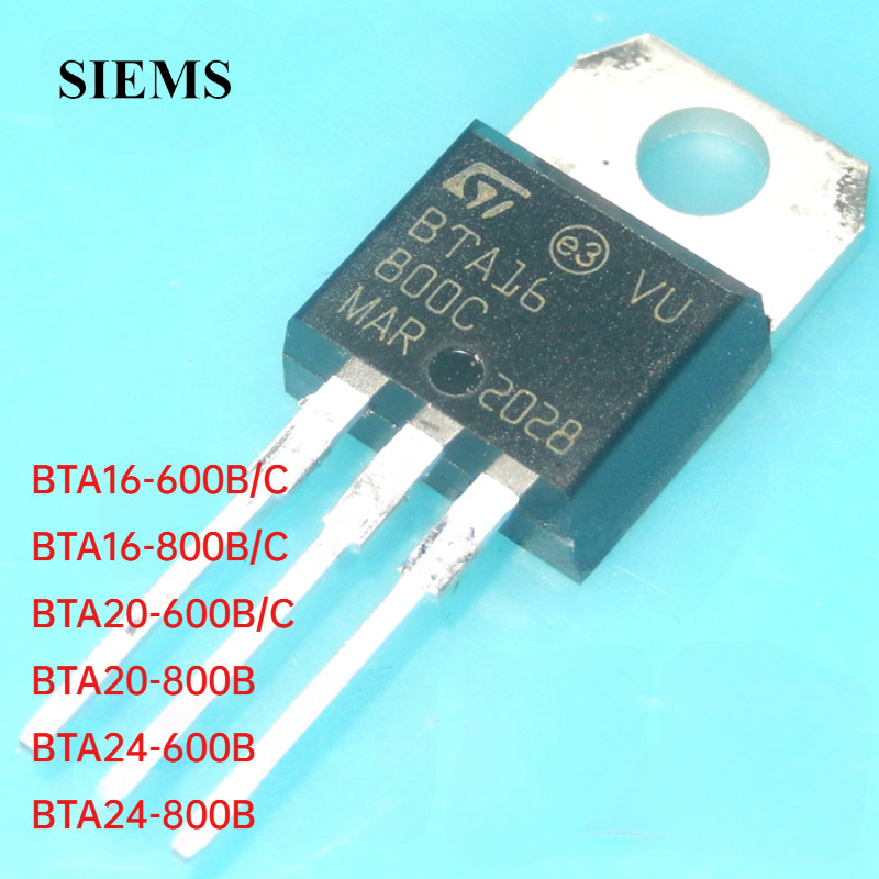 5 ชิ้น Original BTA16/BTA20/BTA24 Series Bidirectional TRIAC BTA16-600B BTA16-800C 600B 600C ...