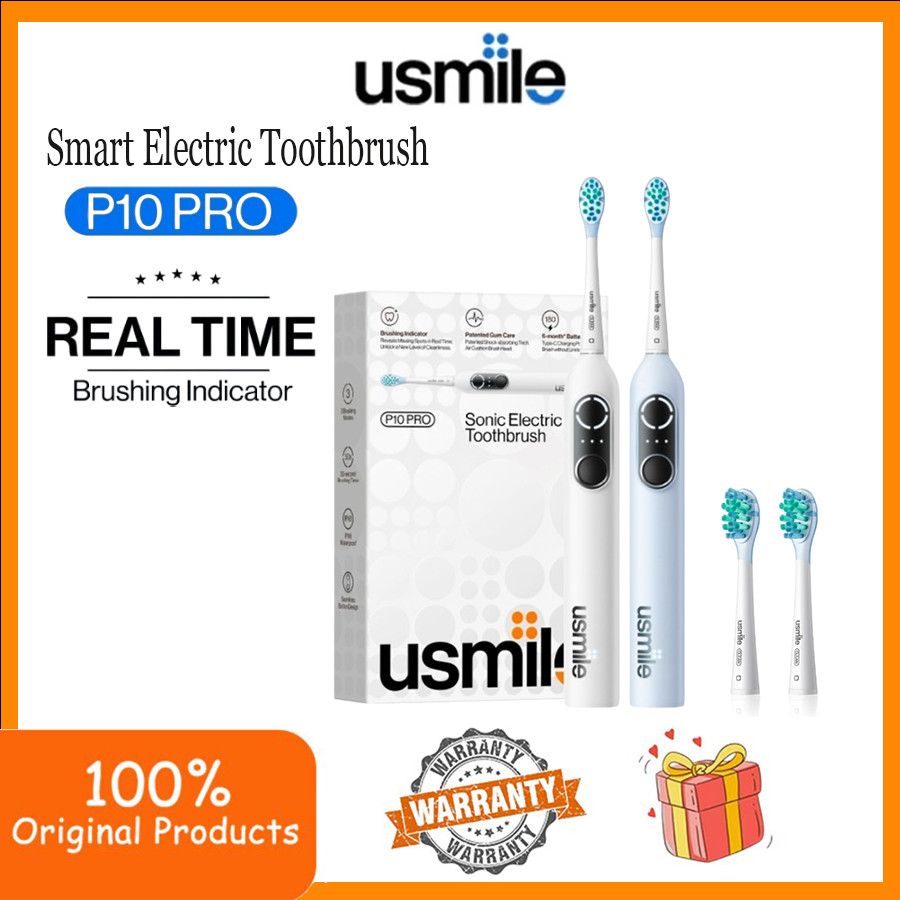 Usmile P10 Pro แปรงสีฟันไฟฟ้าแบตเตอรี่โซนิคยาว 180 วัน IPX8 กันน้ําแนวโน้มอัตโนมัติ | Shopee ...