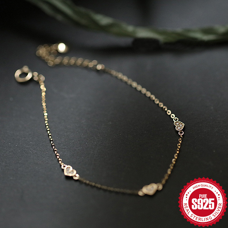 สร้อยข้อมือเงินแท้ Venorix [เงินสเตอร์ลิงแท้ S925] ชุบทอง 14K สร้อยข้อมือบางเงางามพิเศษพร้อม ...