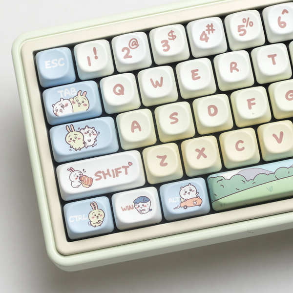 keycap ไทย keycaps ขนาดเล็กแปดปุ่มกด MOA สูง chiikawa น่ารักระเหิด MAC ...