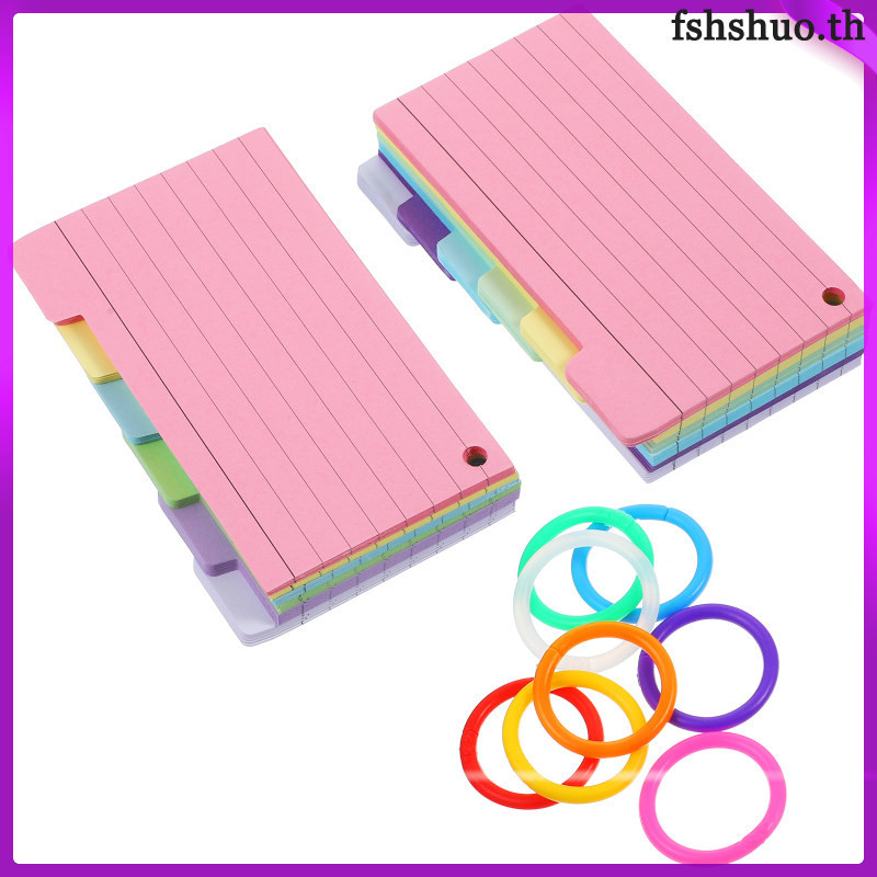 ในสต ็ อก 】 Note Taking Pads Journal Notepads Six-color Coil Index Card ...