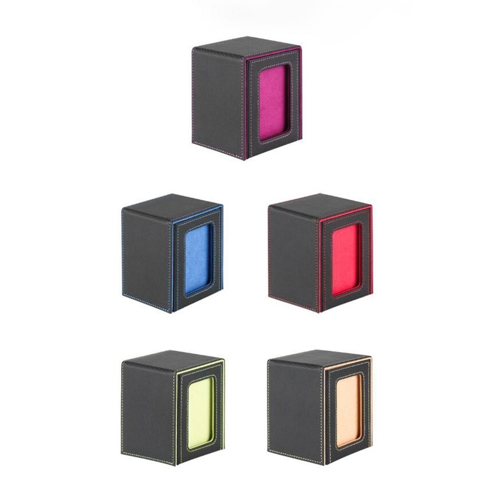 [mibum01eb ] Trading Card Deck Storage Box Game Card Case Transparent ...