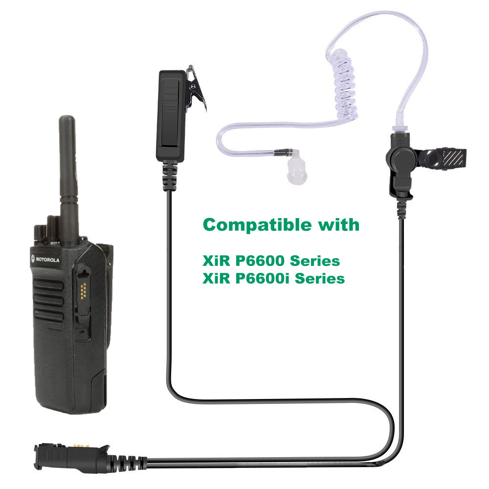 Air Acoustic Tube PTT ชุดหูฟังหูฟังสําหรับ Motorola Xir P6600 P6620 ...