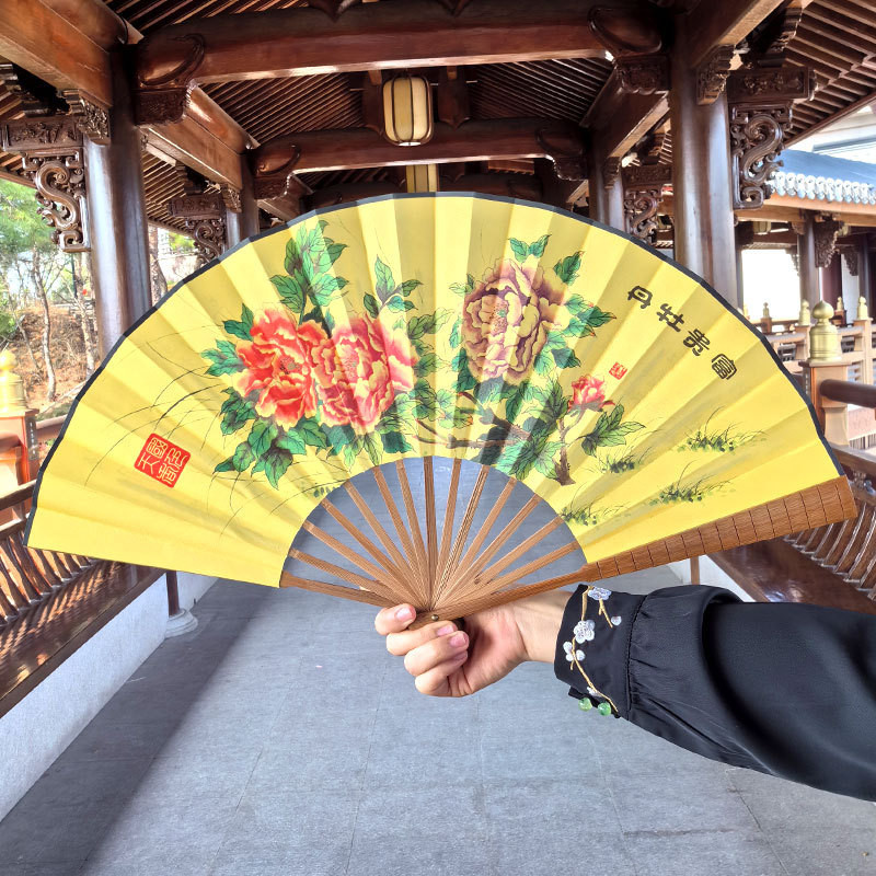 10 Silk Vintage Men 's fan Summer Manual Folding fan Traditional ...