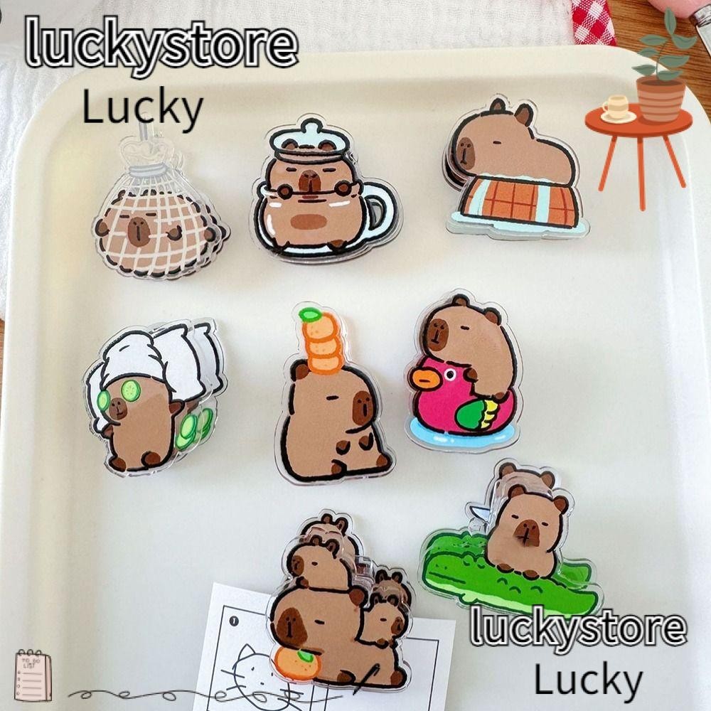 Lucky Capybara คลิป PP,คลิปหนีบของขวัญการ ์ ตูน , เครื ่ องเขียนคลิปอะ ...