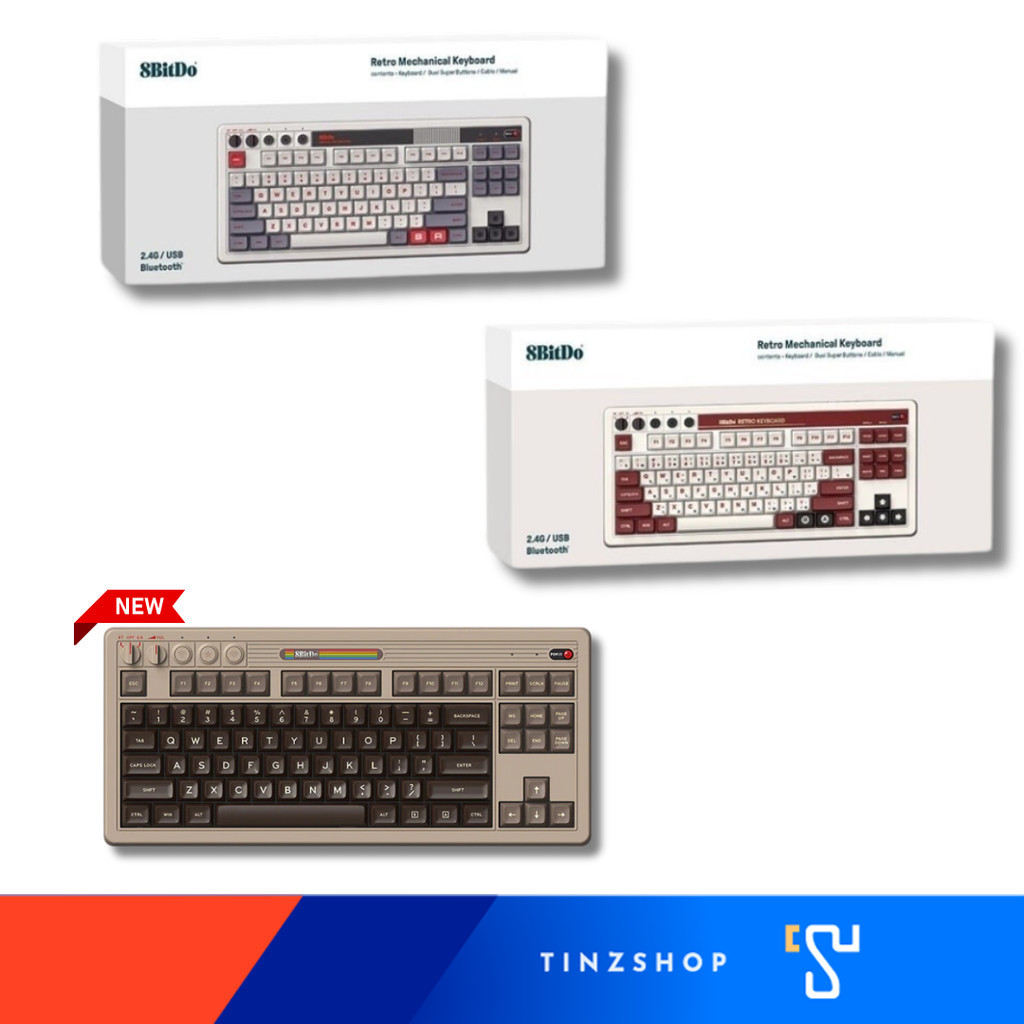 8Bitdo Retro Mechanical Keyboard 85HA01 (Famicom) , (sNES) Bluetooth/2 ...