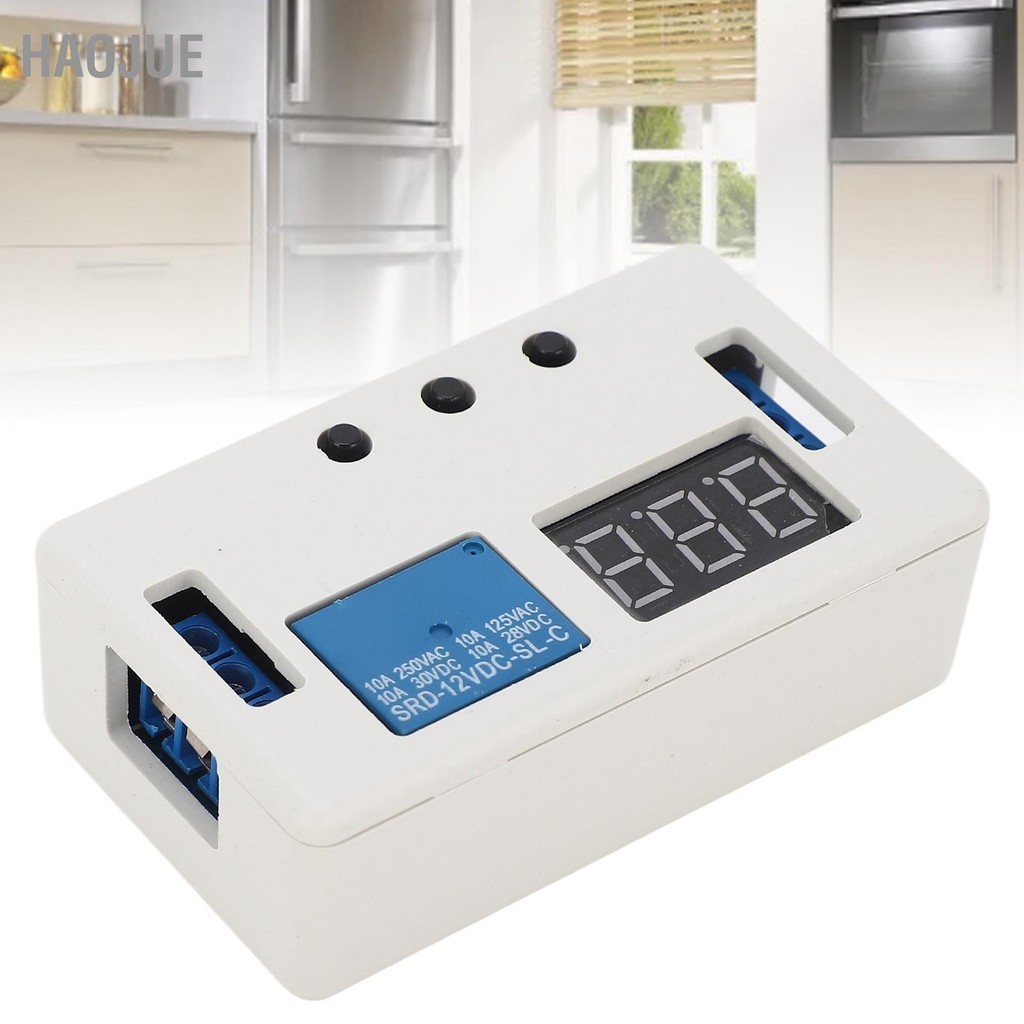 HaoJue Time Delay Relay Module DC 12V Digital Timer Multifunctional ...