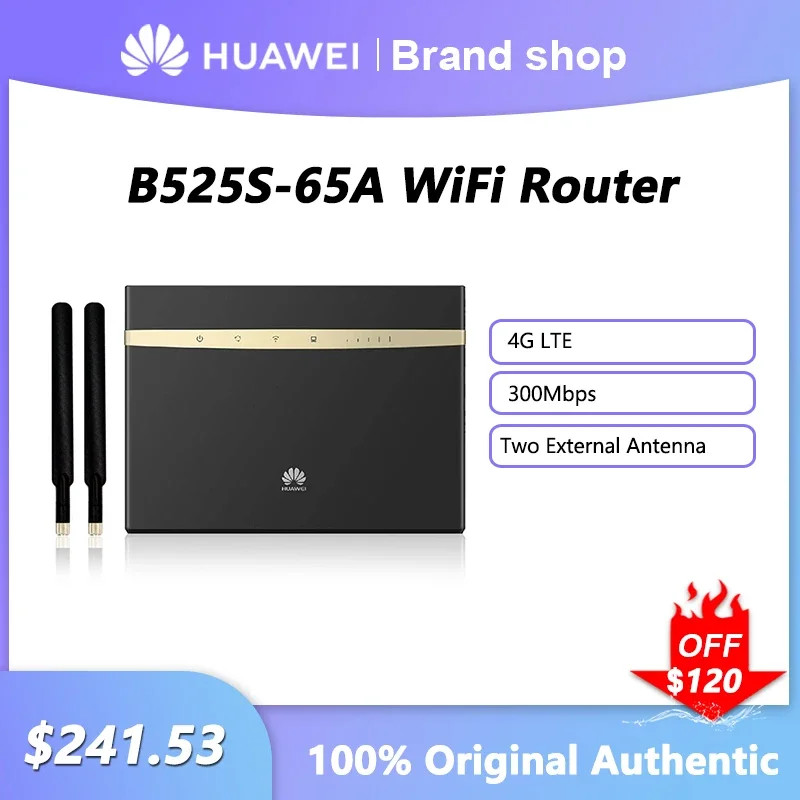 Unlocked Original Huawei B525 B525S-65A 4G LTE CPE Router WiFi Repeater 300Mbps Mobile Broadband ...
