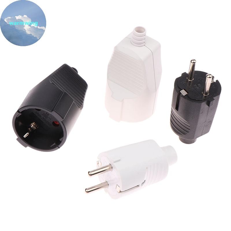 Warmwing 2 แกน 16A 250V EU ปลั๊กป้องกันการ Contact ยางข้อต่อกันน้ํากลางแจ้งอุปกรณ์ไฟฟ้า TH ...