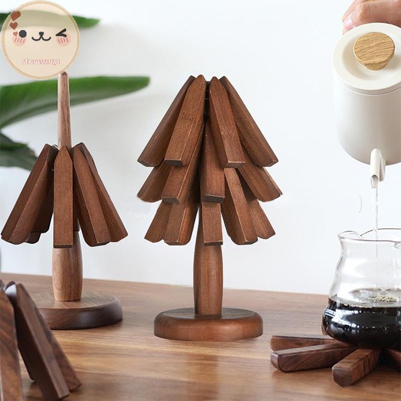 Chee Tree Design Stand ไม้ Trivets ตกแต่ง Anti Scalding ทนความร้อนตาราง ...