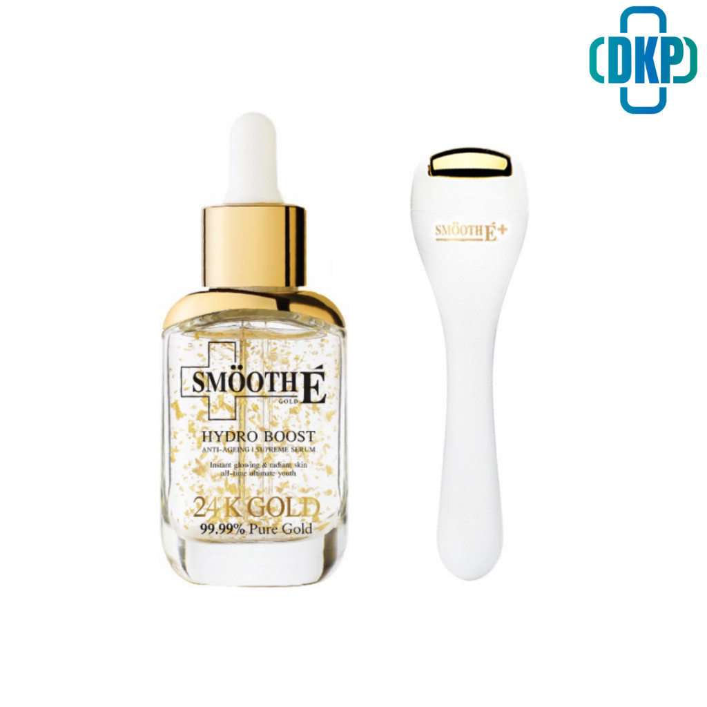 SMOOTH E UPLIFT DERMA ROLLER (GOLD)-สมูทอีโรลเลอร์ (สีทอง)SMOOTH E 24K GOLD HYDROBOOST SERUM ...