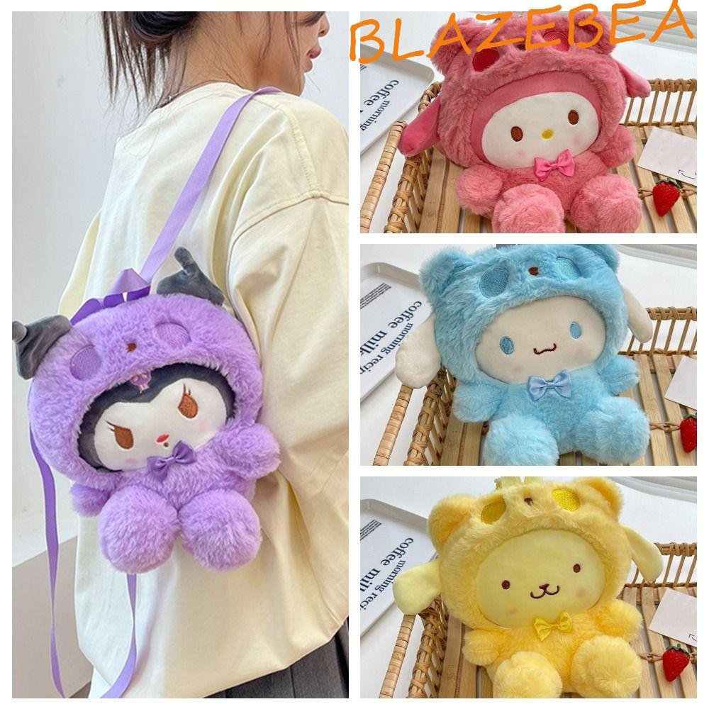 Blazebea กระเป๋าเป้ตุ๊กตา Kuromi, กระเป๋าเป้สะพายหลังตุ๊กตาการ์ตูน Melody, ของขวัญกระเป๋า ...