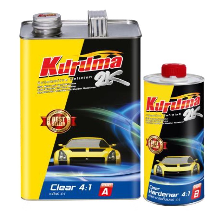 (ชุดใหญ่) แลคเกอร์ 2K KURUMA 2K TOA เคลียร์ 4:1ขนาด 4 ลิตร bonus | Shopee Thailand