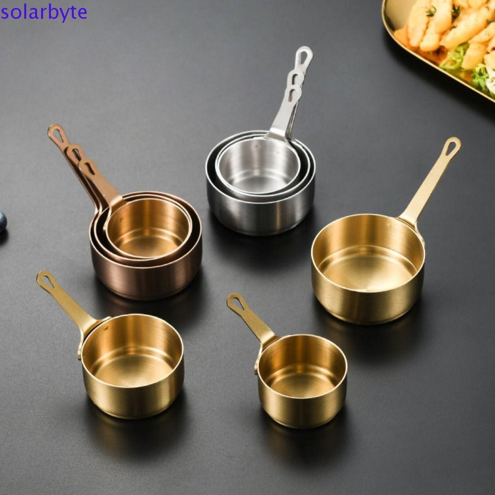 ถ้วยซอส SOLARBYTE ป้องกันสนิมพร้อมที่จับ ชามจิ้มซอส ถ้วยตวง สแตนเลส 50/80/100ML ขวดปรุงรส Gravy ...