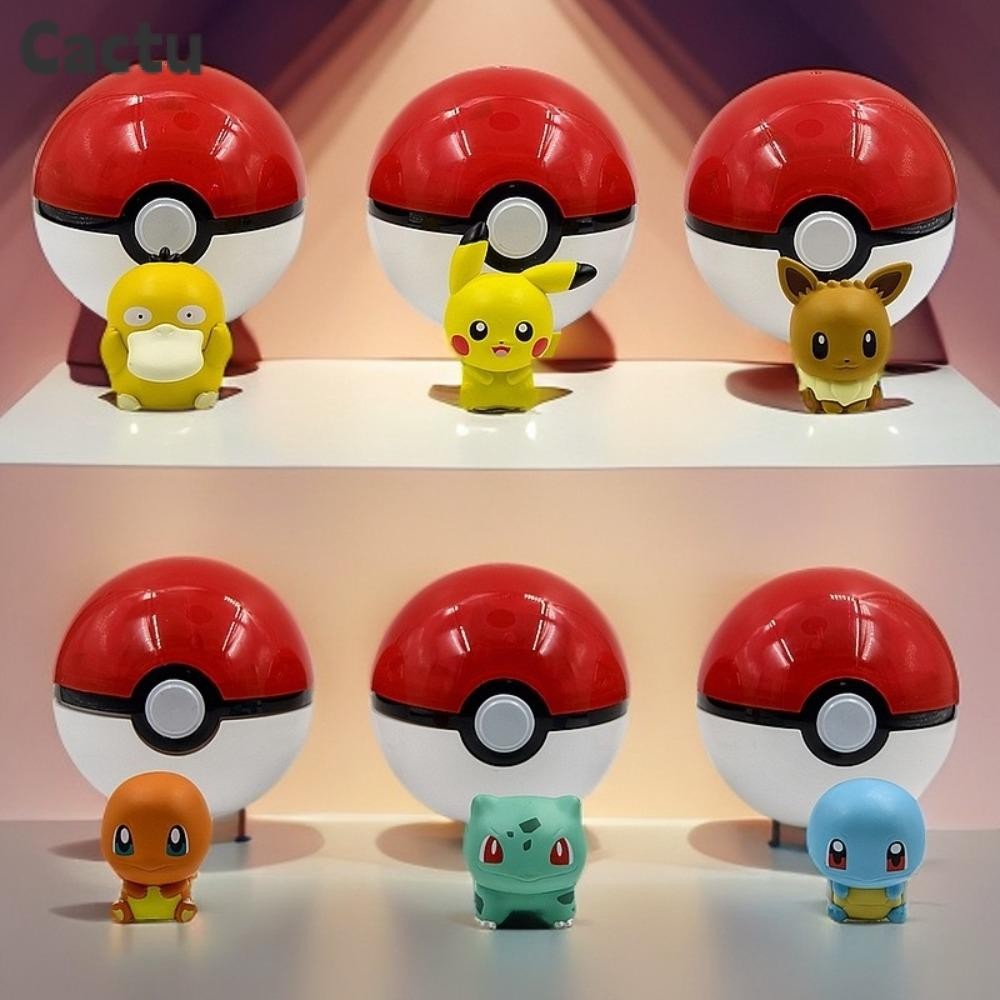 Cactu Pokeball, Pikachu Bulbasaur Pet Elf Ball, Kawaii Psyduck Squirtle ...